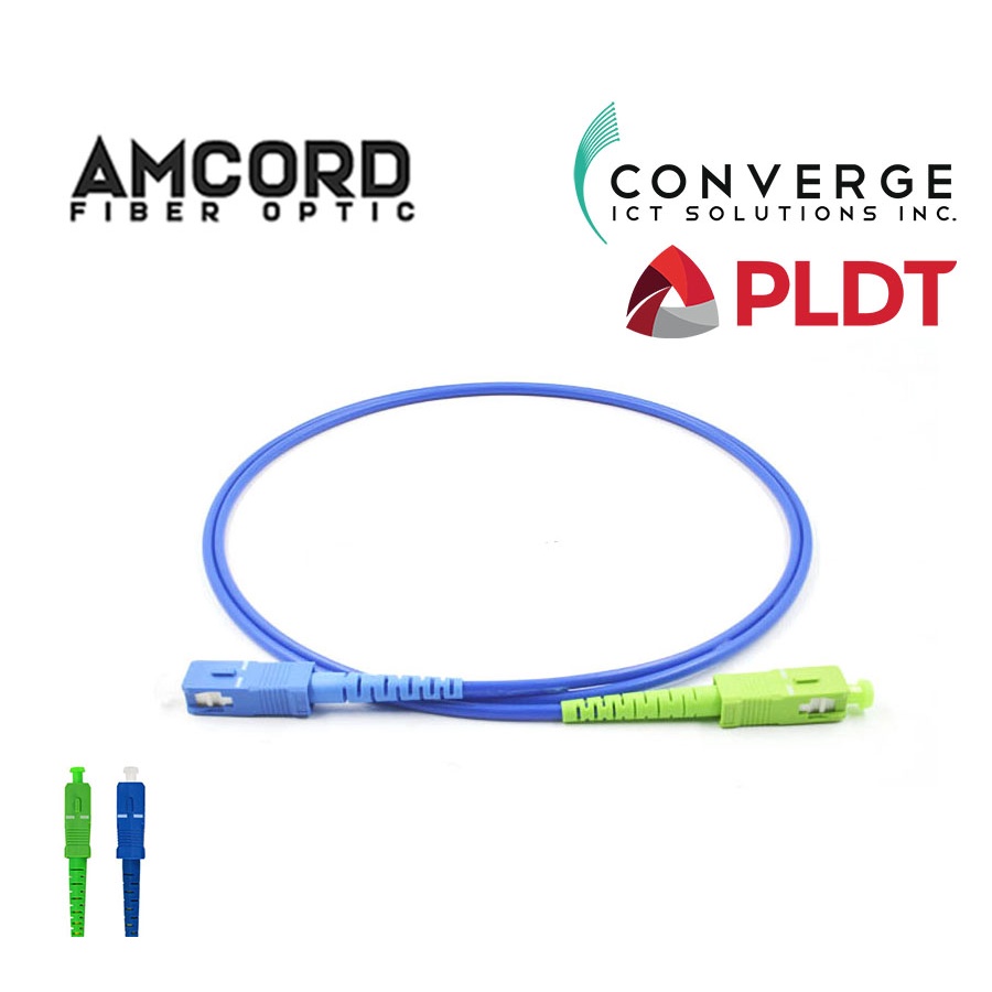 ARMORED Converge APC to UPC (blue to green) Fiber Optic Patch Cord ...