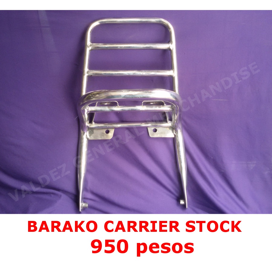 Carrier Stainless, Backrest for Kawaski Barako 175 , FOR 2021 MODEL ...