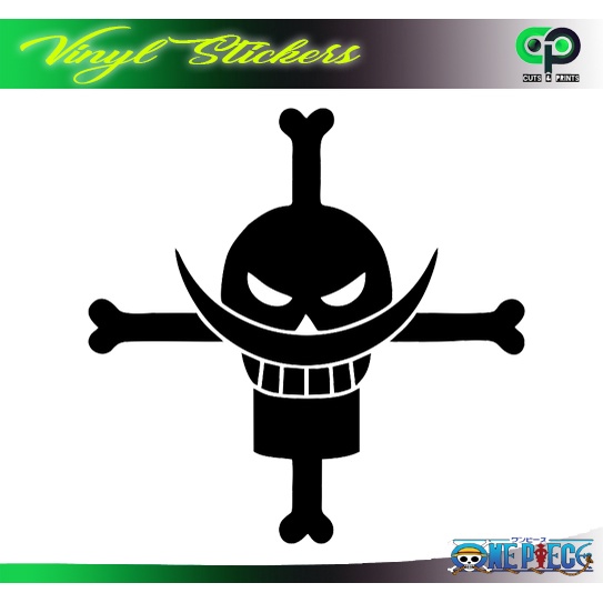 Whitebeard Logo 001 - One Piece Vinyl Sticker (For Laptop, Motorcycle ...