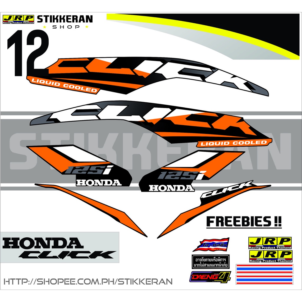 HONDA CLICK 125i VERSION 2 GAME CHANGER STOCK DECAL WITH FREEBIES ...