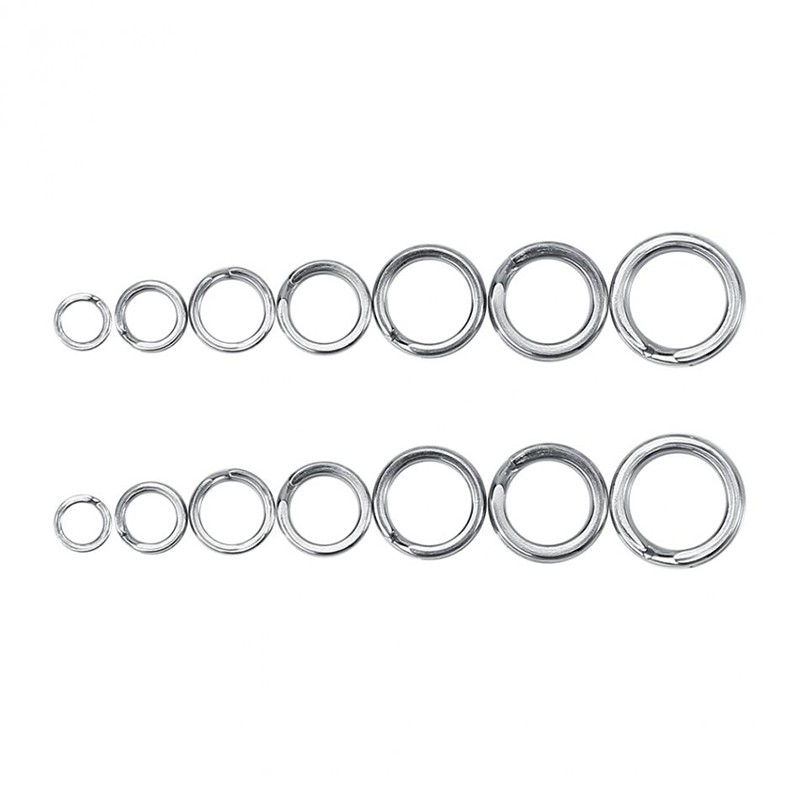 Tokushima 50 Pcs Lot Stainless Steel Split Ring Connecting Ring Lure ...
