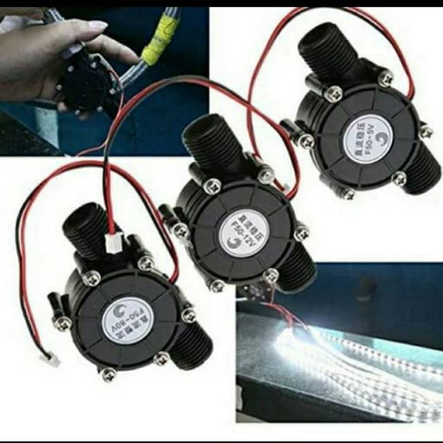 Micro hydro 12V 10W water turbine mini PLTA microhydro DC generator ...