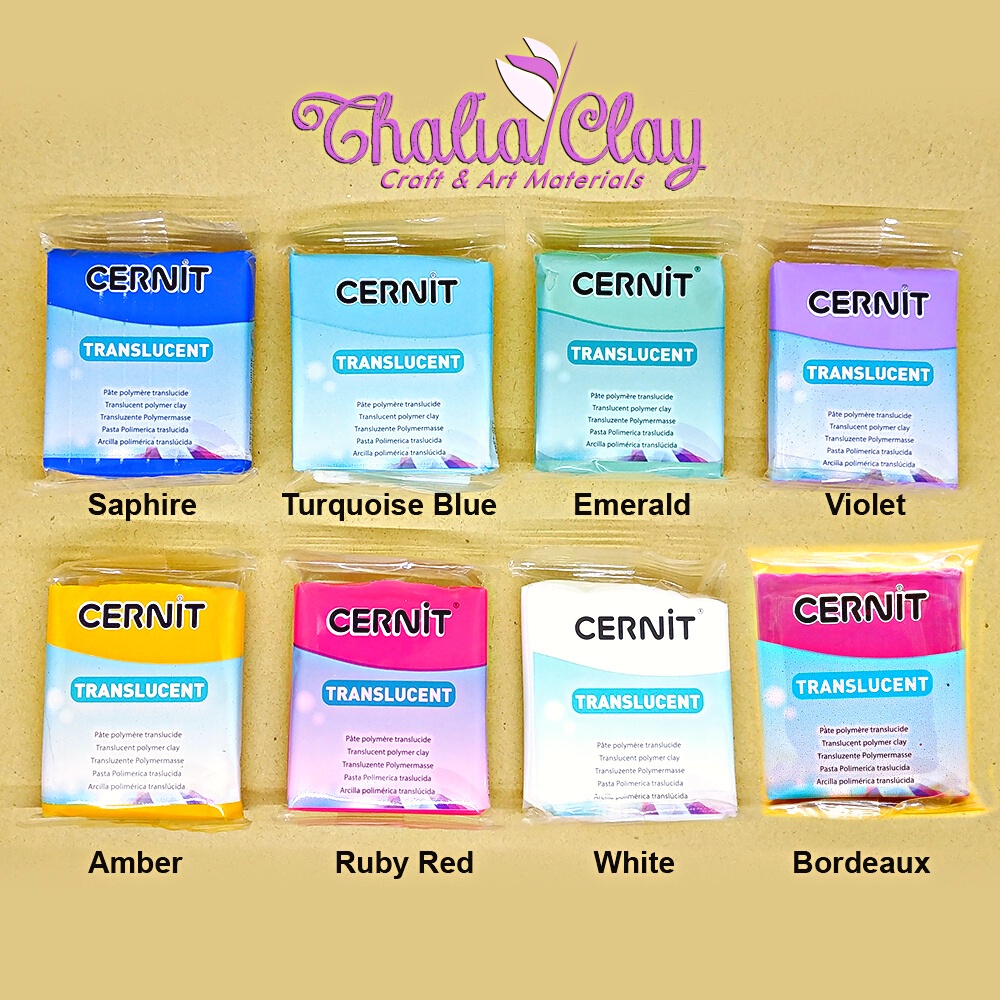 POLYMER CLAY CERNIT TRANSLUCENT CLAY MODELLING TRANSPARENT CLAY ...