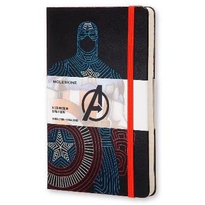 Moleskine Limited Edition Avengers Captain America Large Ruled Notebook ...