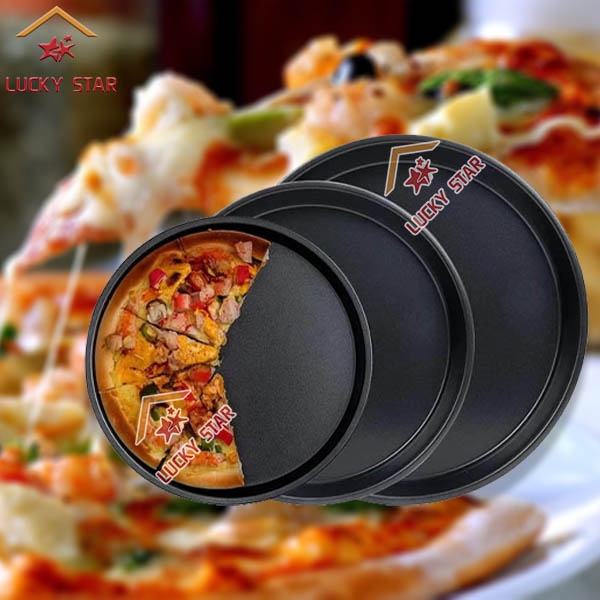 Baking Pizza Pan Carbon Steel Round Deep Dish Baking Tray Non-stick ...