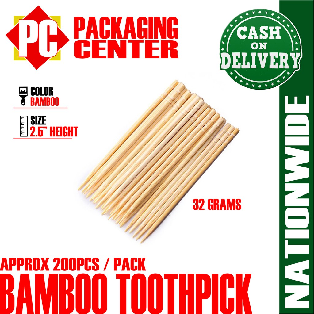 Bamboo Toothpick 32g per pack | Shopee Philippines