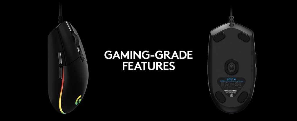 Logitech Gaming Mouse G102 LIGHTSYNC Wired 8,000 DPI Customizable RGB Lighting 6 Programmable ...