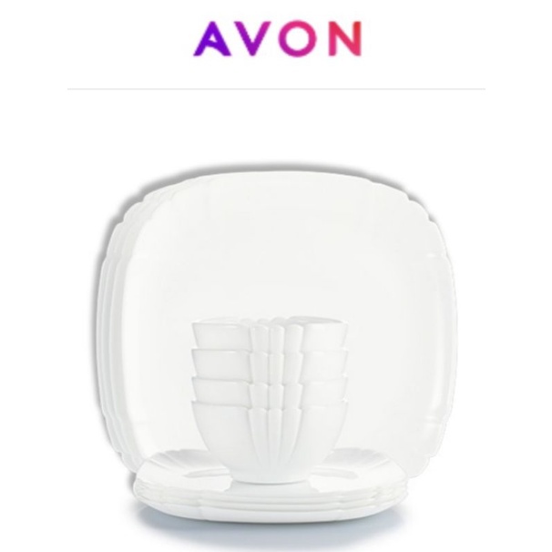 Avon LUMINARC 12PCS SQUARE DINNERWARE SET | Shopee Philippines