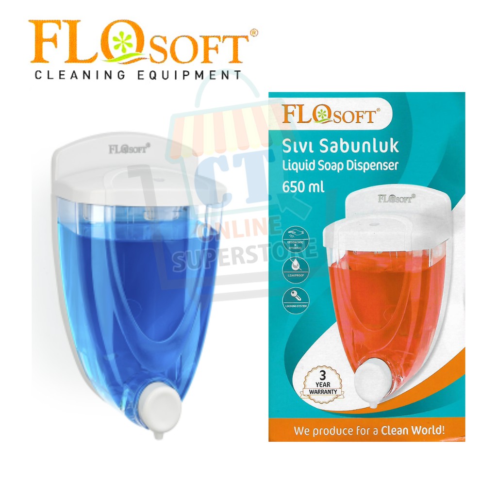 FLOSOFT LIQUID SOAP SHAMPOO DISPENSER 350 & 650ML 100% guarantee no ...