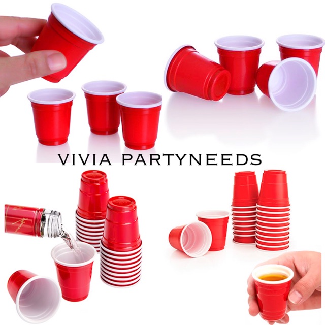 50pcs Mini Size Plastic Red Cup Extra strong | Shopee Philippines