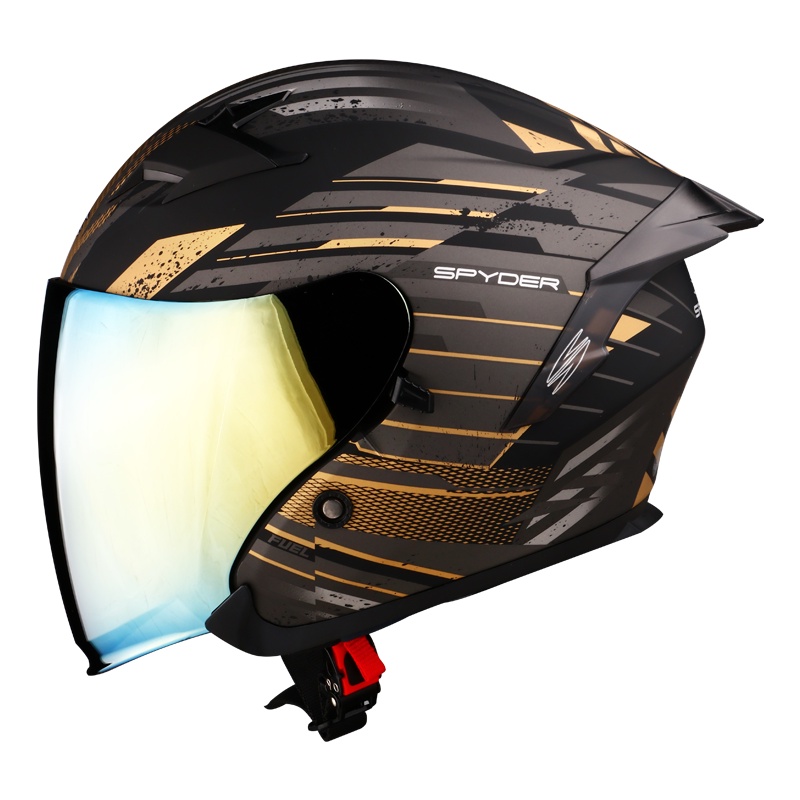 Spyder Fuel GD S3 - STRIDE Open Face Helmet with Dual Visor (Free Clear ...