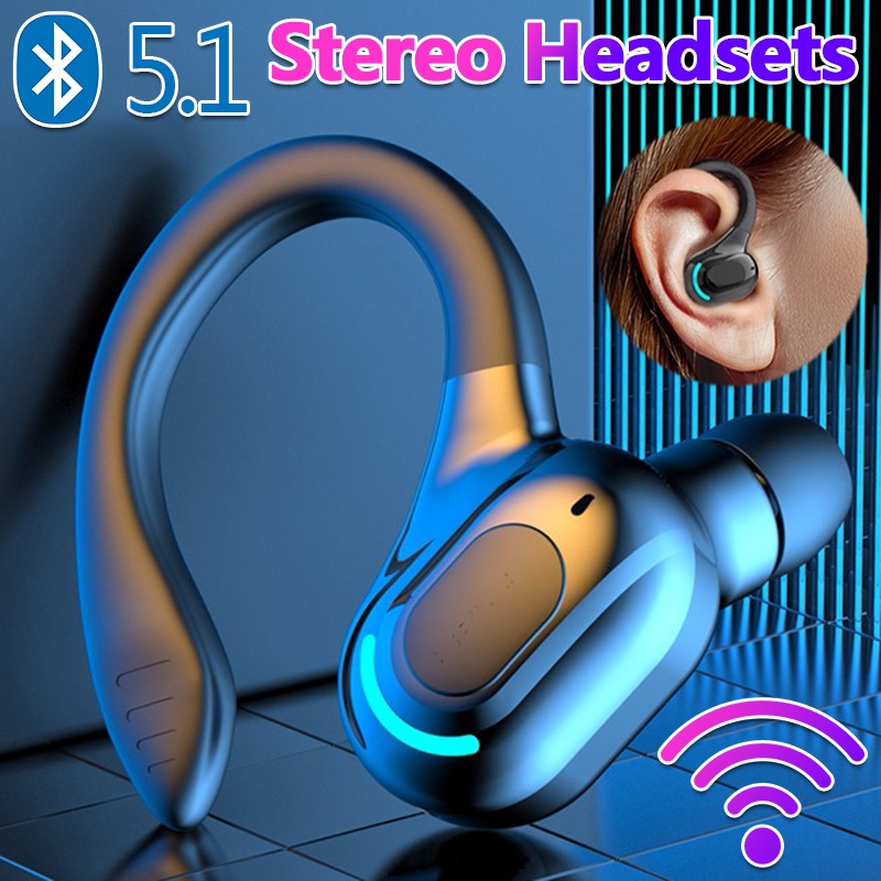 Bluetooth Earhook Headset Wireless Bluetooth Earphone Waterproof Long ...