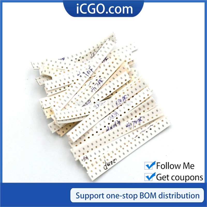 0603 SMD Capacitor Assorted Kit ,36 Values*20pcs=720pcs 1pF~10uF 1608 ...