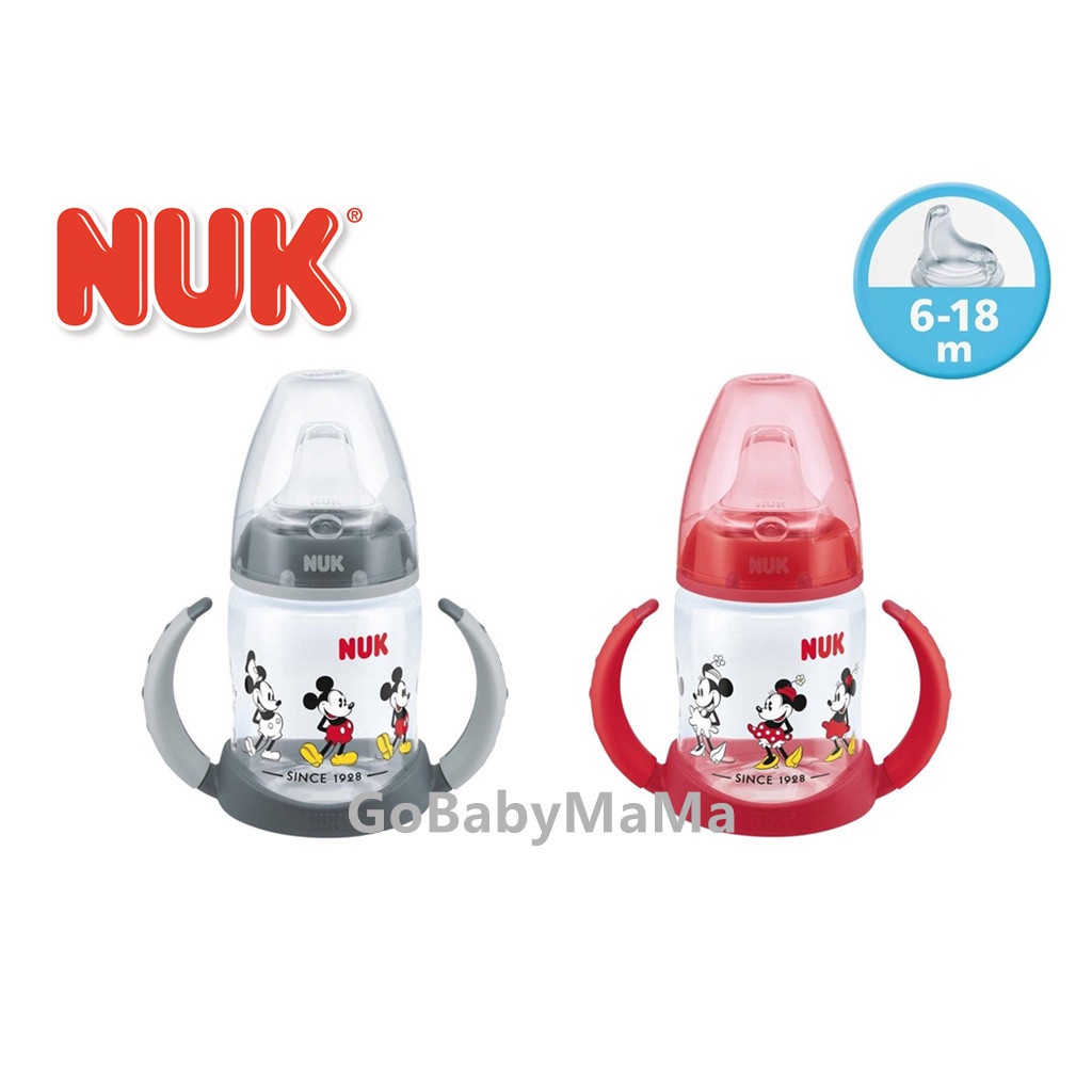 NUK First Choice Disney Mickey Mouse Black /Minnie Red Learner Bottle ...