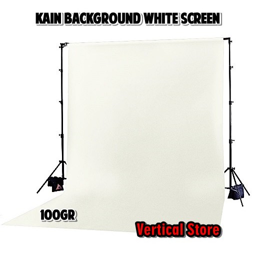 PUTIH White Screen Background Cloth / White Decorative Studio Backdrop ...