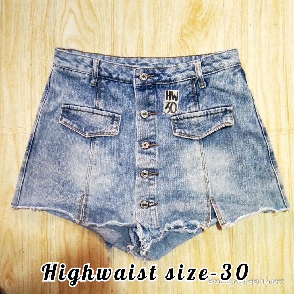 SKORT HIGHWAIST/PALDA SHORT DENIM | Shopee Philippines