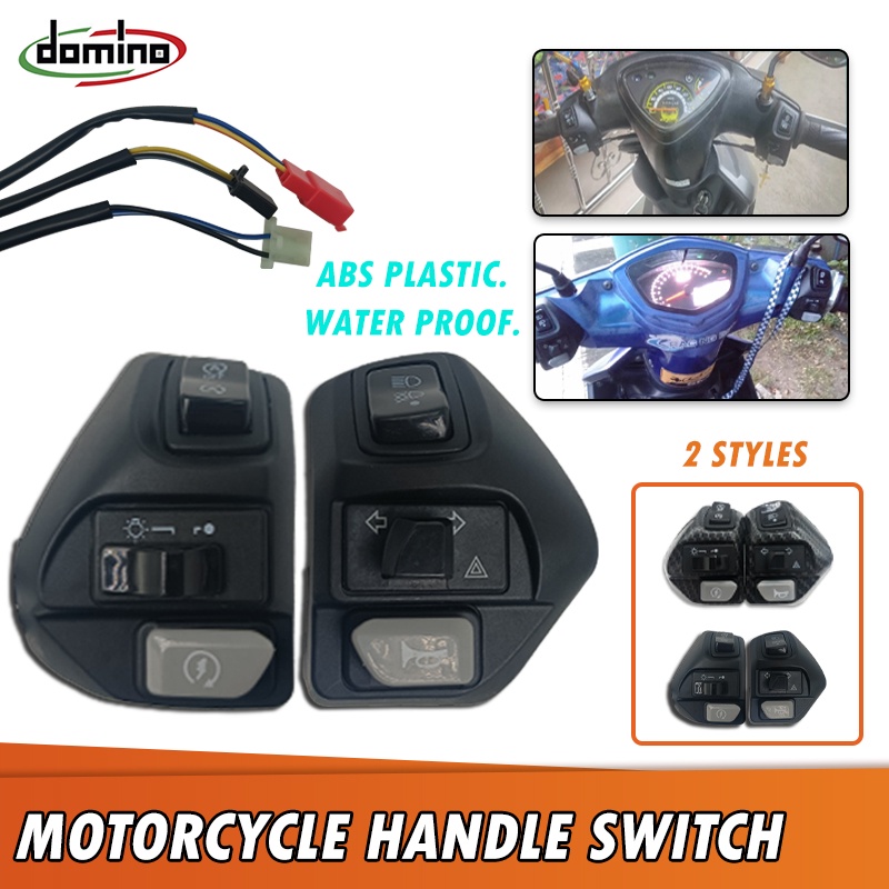 Motorcycle Domino Handle Switch With Hazard Light Carbon For Aerox ...
