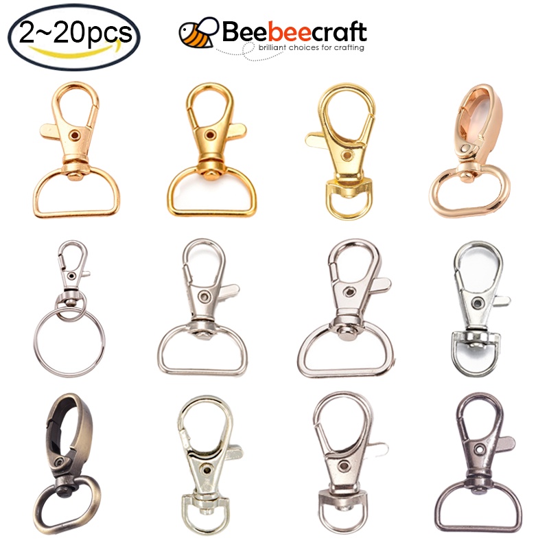 Beebeecraft 2~20Pcs Zinc Alloy Swivel Lobster Claw Clasps Metal Key ...