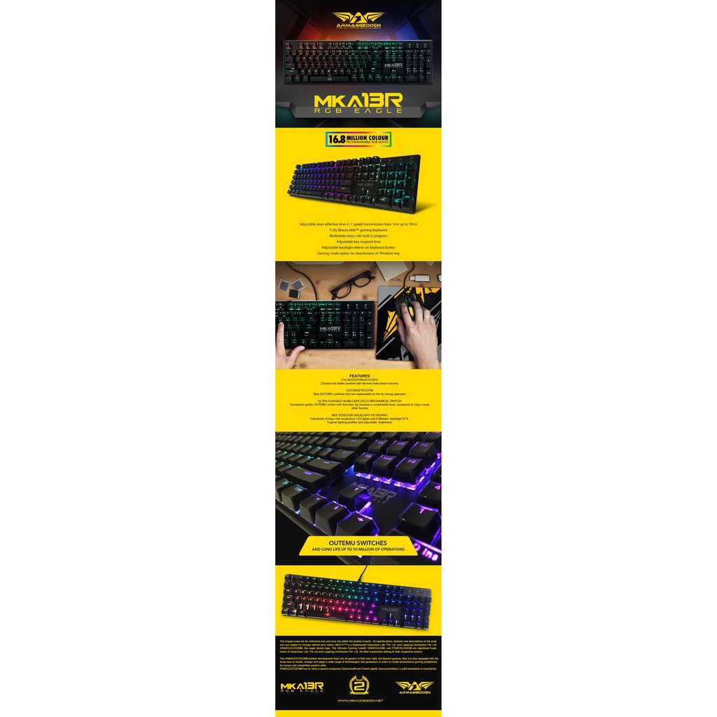 Armaggeddon MKA 13R RGB EAGLE Gaming Keyboard | Shopee Philippines