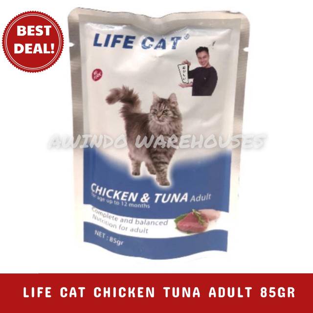 Life Cat 85GR Chicken Tuna Adult SACHET POUCH - Life Cat Chicken Tuna ...