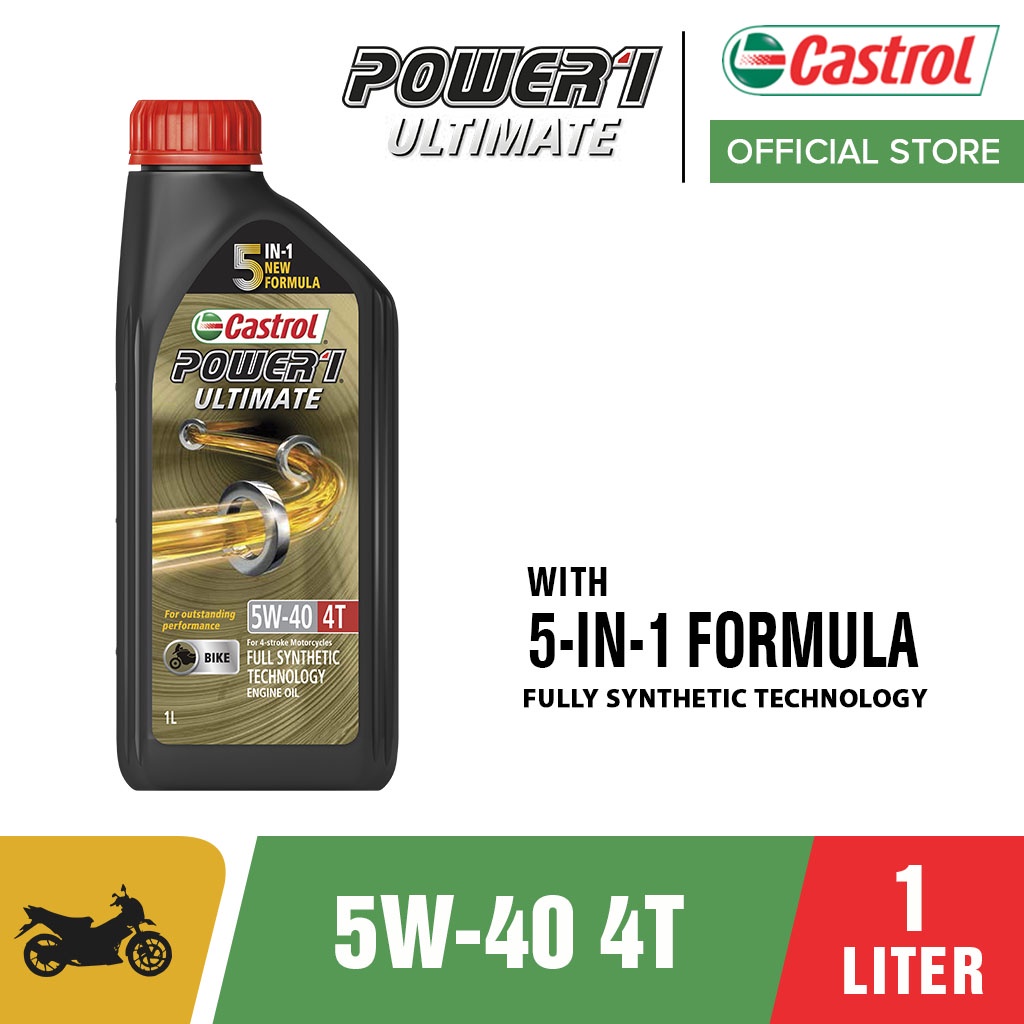 Castrol POWER1 Ultimate 4T Bike 5W-40 Engine Oil 1L | Shopee Philippines