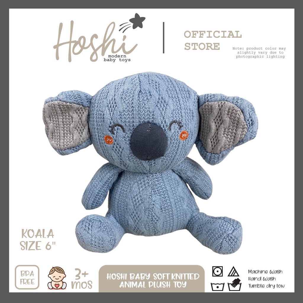 Hoshi Baby Super Soft Knitted Animal Plush Doll, 6" Height, Stuffed Toy ...
