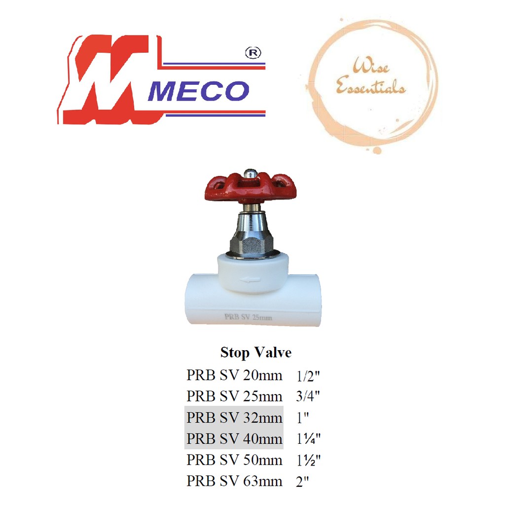 MECO PPR Gate Valve 1/2" to 1" | Shopee Philippines