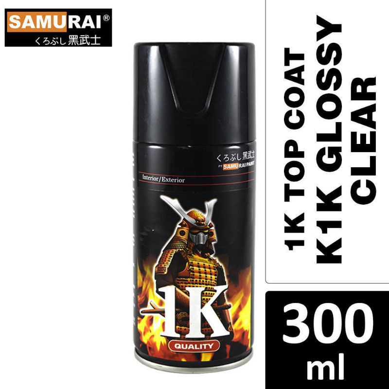 SAMURAI SPRAY PAINT K1K TOP COAT GLOSSY/TWINKLING CLEAR 300 ml only ...