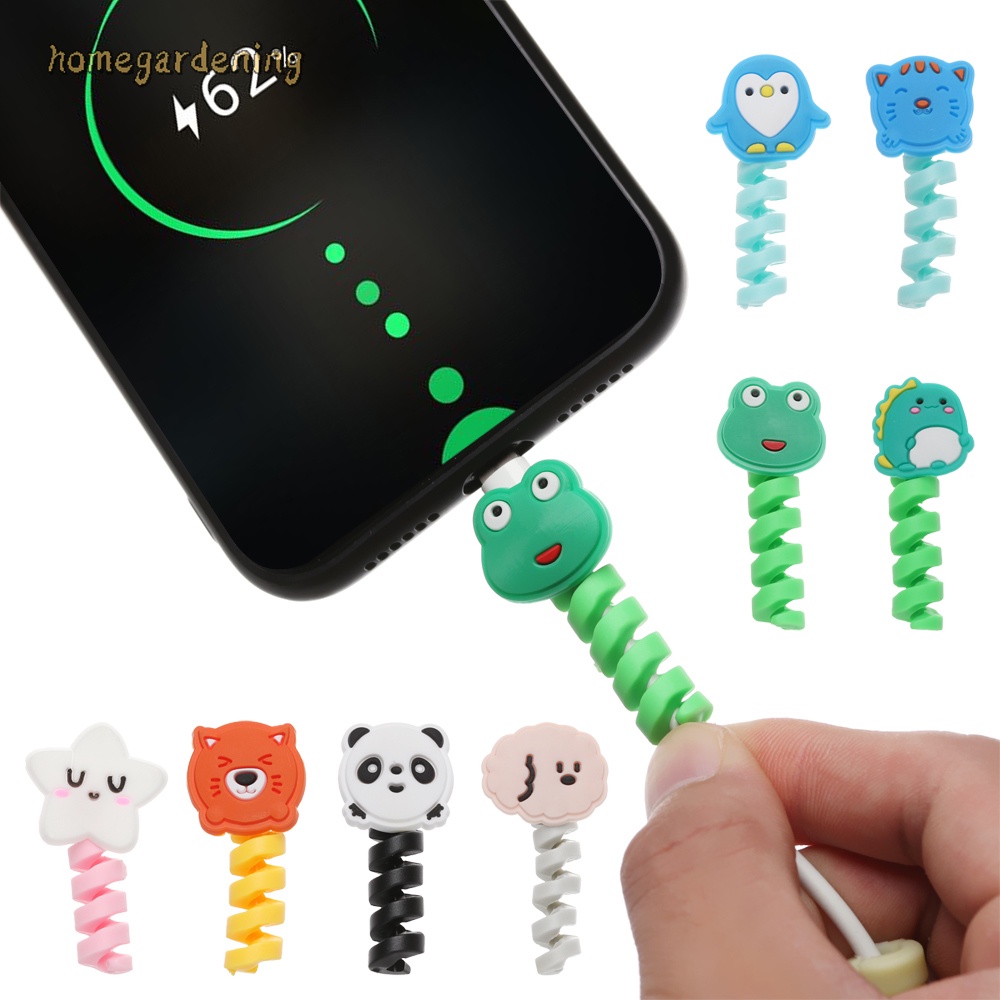 Cartoon Universal Silicone Spiral USB Protector Charging Cable Saver ...
