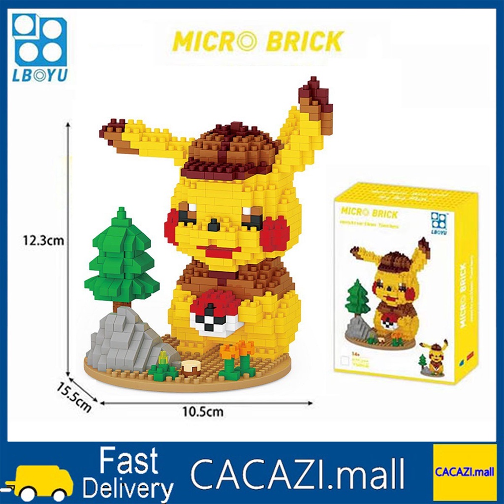 LBOYU Takara Tomy Pokemon Pikachu Building Block Toy Cartoon Movie ...