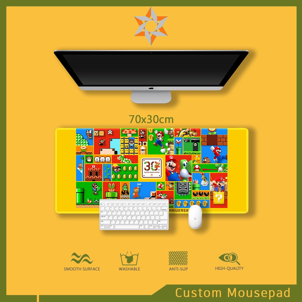 Super Mario 30th Anniversary Mousepad Extended Mouse pad Large Gaming ...