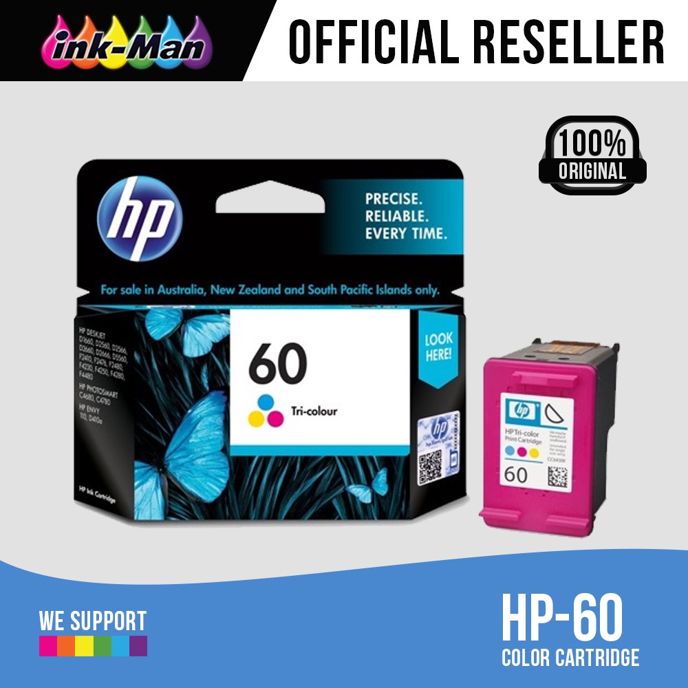 HP 60 COLORED ORIGINAL CARTRIDGE | Shopee Philippines