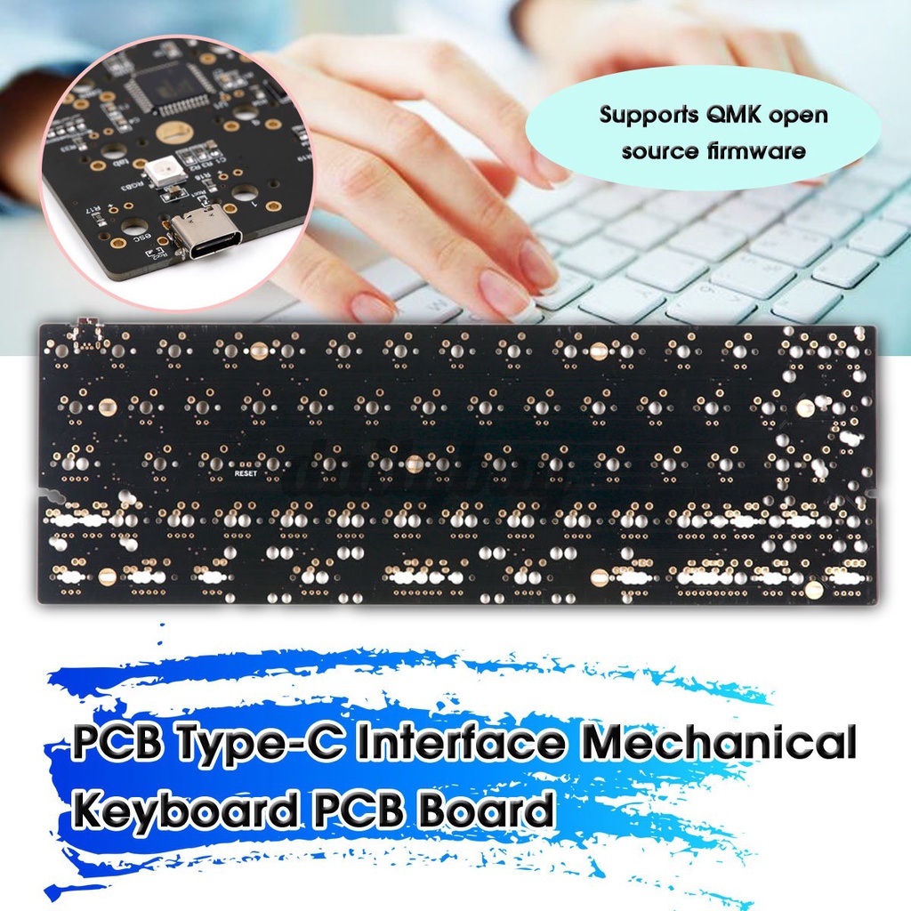 DZ60 60% Layout PCB Type-C Interface Custom Mechanical Keyboard PCB ...