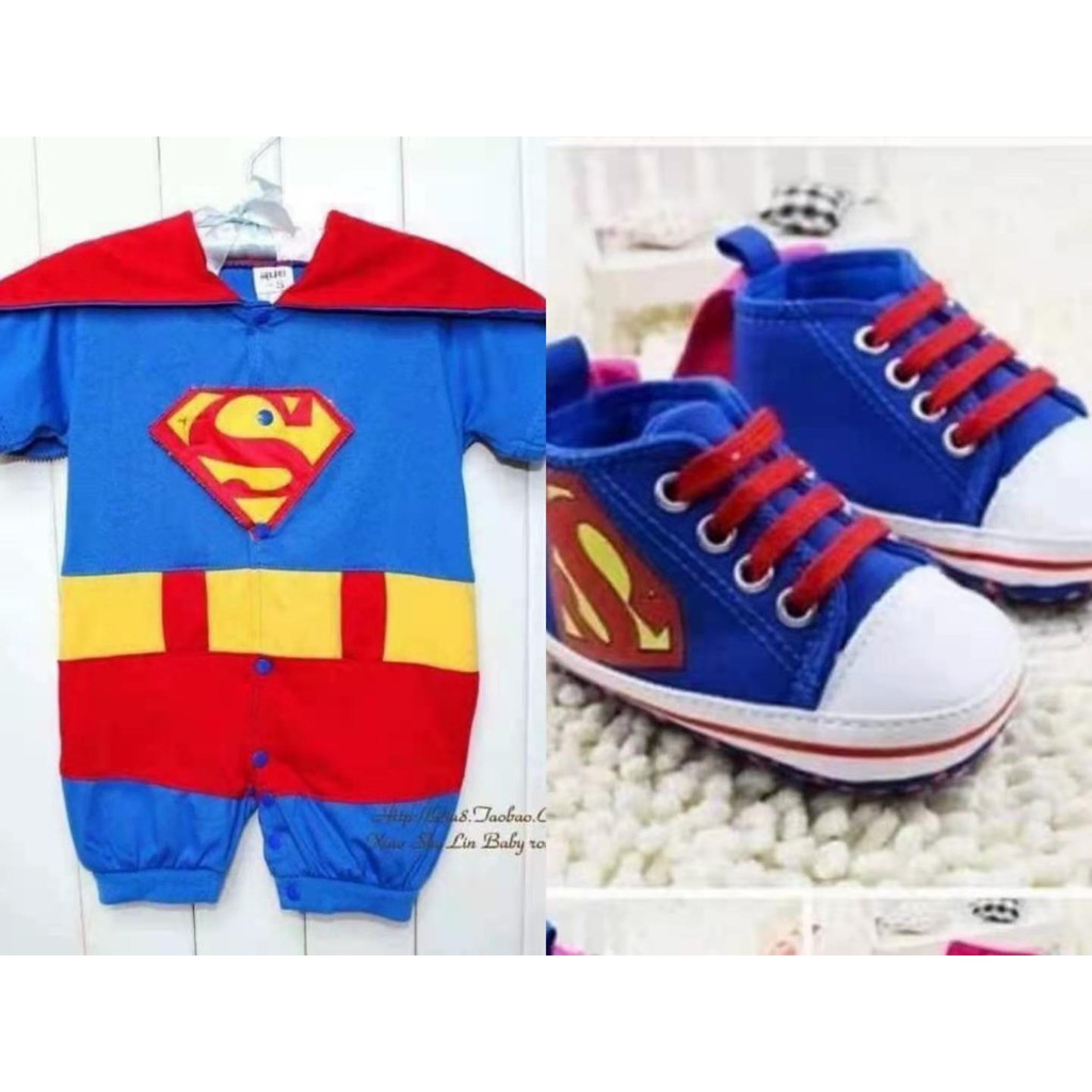 Superman Separate Overall Shoes Baby Costume | Shopee Philippines