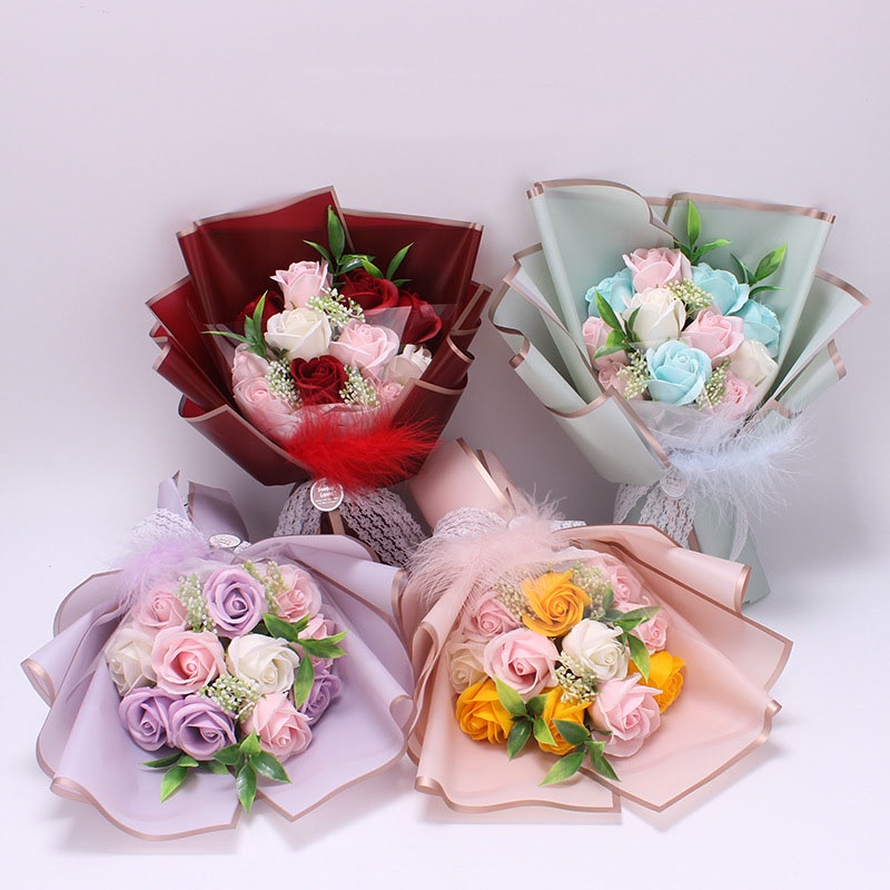 A set of Rose Soap Flower DIY Bouquet Father s Mother s Day Bouquet Christmas DIY Gift Shopee Philippines