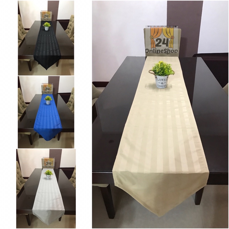Table Runner Plain Stripe with Quality (4seater - 6seater - 8seater ...