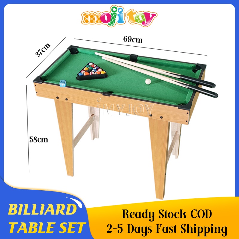 27x14 Inches Billiard Table Set For Kids Wooden With Tall Legs Mini ...