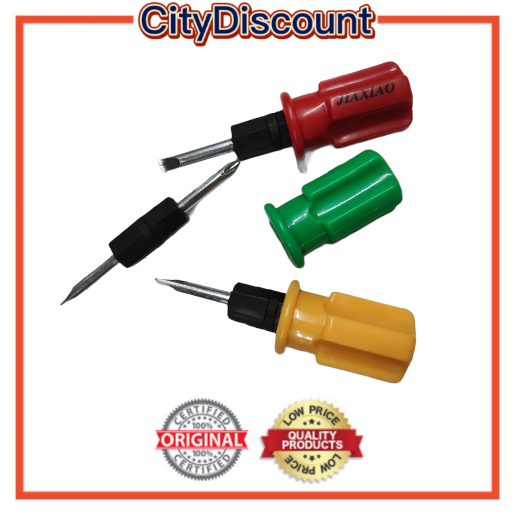 COD 2 in 1 Screw Driver Back To Back Stubby Screw Driver(reversible for ...