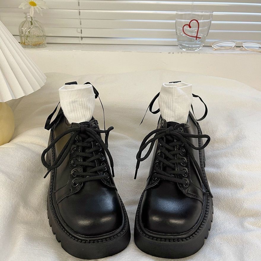 School Style All-match Black School Shoes for Ladies Upgrade Plus Soft ...