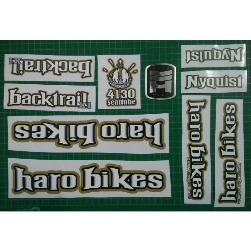 Haro BMX Backtrail Decal Transparent Sticker Haro Bikes Nyquist ...