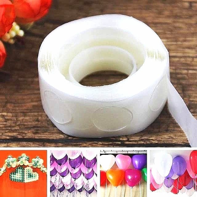 Balloon Glue 100 dots double sided balloon sticker | Shopee Philippines