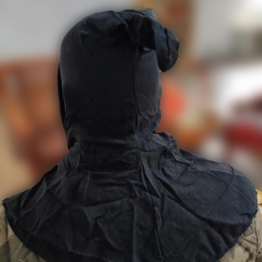 Ghost Scream Mask Party Ghost Face Mask with Black Cloth Hood Scary ...