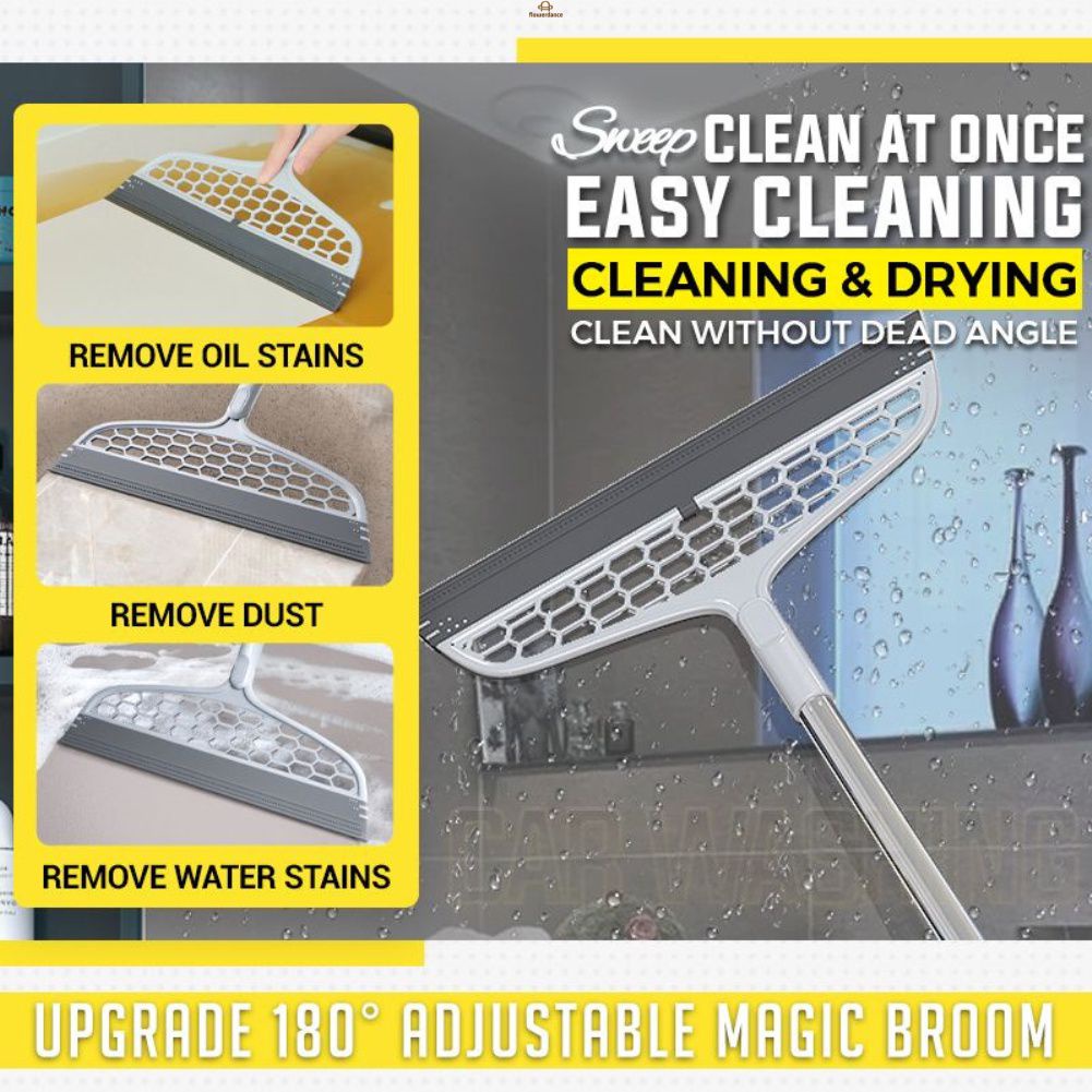 Magic Silicone Broom Scraper / Multifunctional Floor Cleaning Squeegee ...