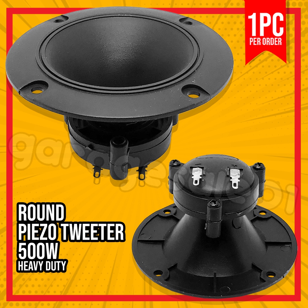 GS Round Piezo Tweeter 500W – Plastic Housing for Car & Home Audio ...