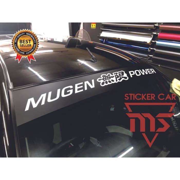 MUGEN STICKER MUGEN POWER GLASS BLOCK CAR CUTTING STICKER BLACK Elegant ...