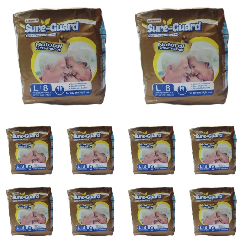 Sure-Guard Adult Diaper Pull-Ups Large 10Packs (8Pcs/Pack) | Shopee ...