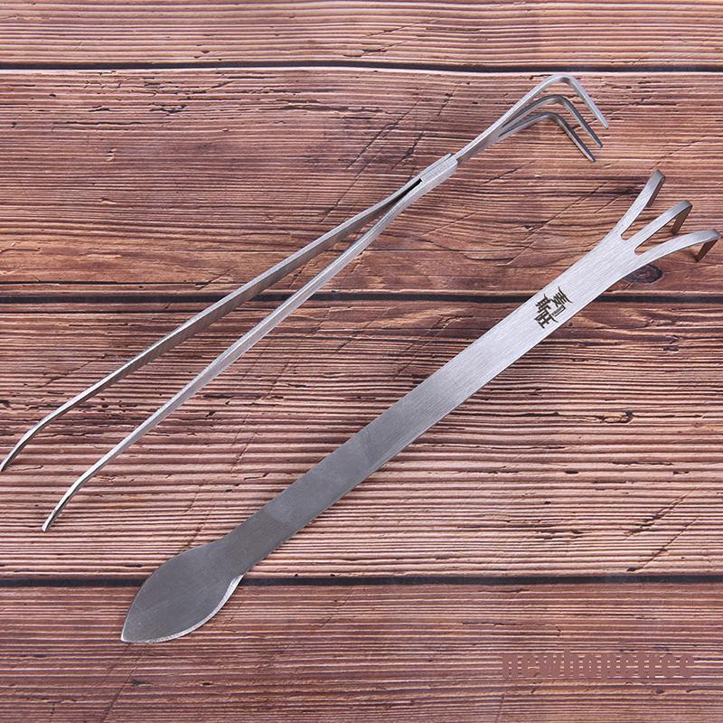 NTPH 2 in 1 Stainless Steel Bonsai Gardening Tools Root Rake Spatula ...