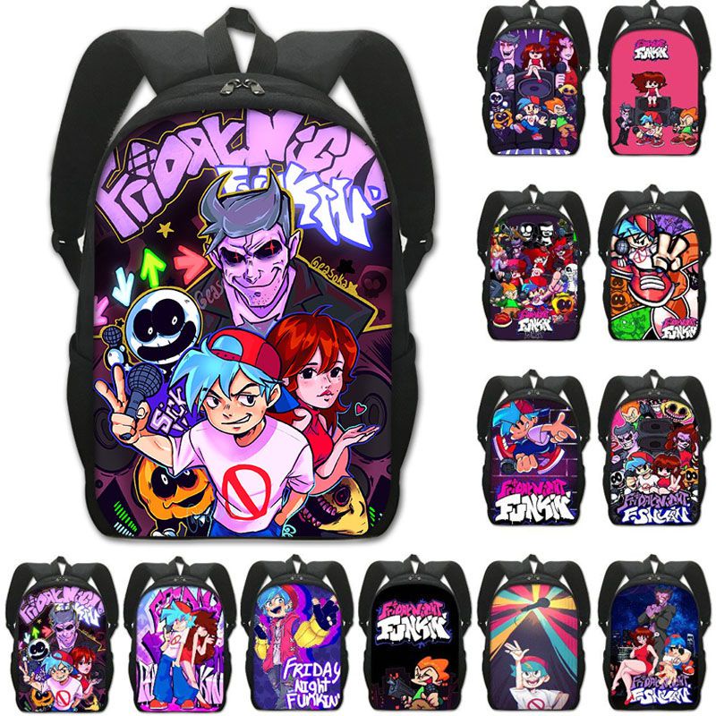 Anime Friday Night Funkin Backpack Cartoon Game Students Travel Outdoor ...