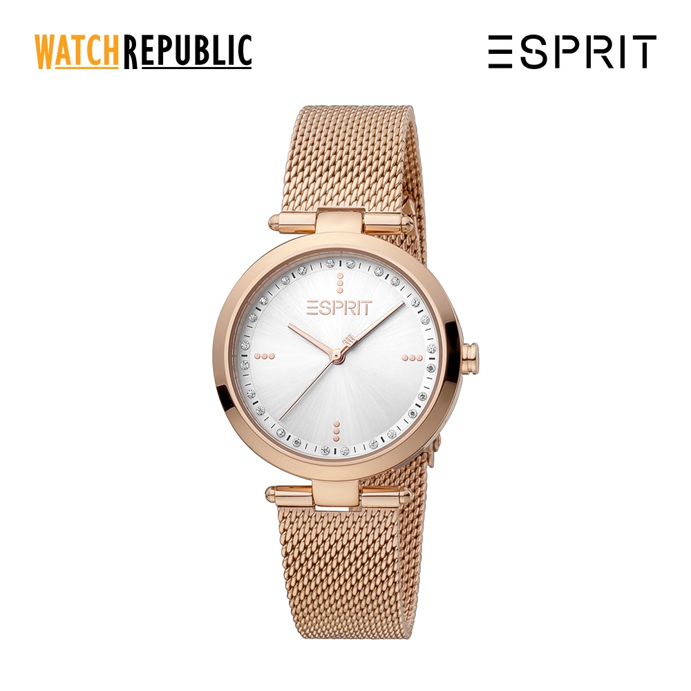 Esprit Mila Rose Gold Stainless Steel Analog Quartz Watch For Women ...