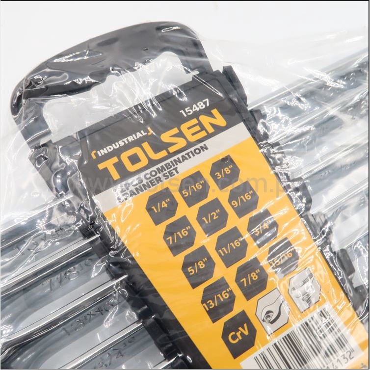 Tolsen 12pcs Combination Spanners Set [ONLINE EXCLUSIVE] (Inches ...
